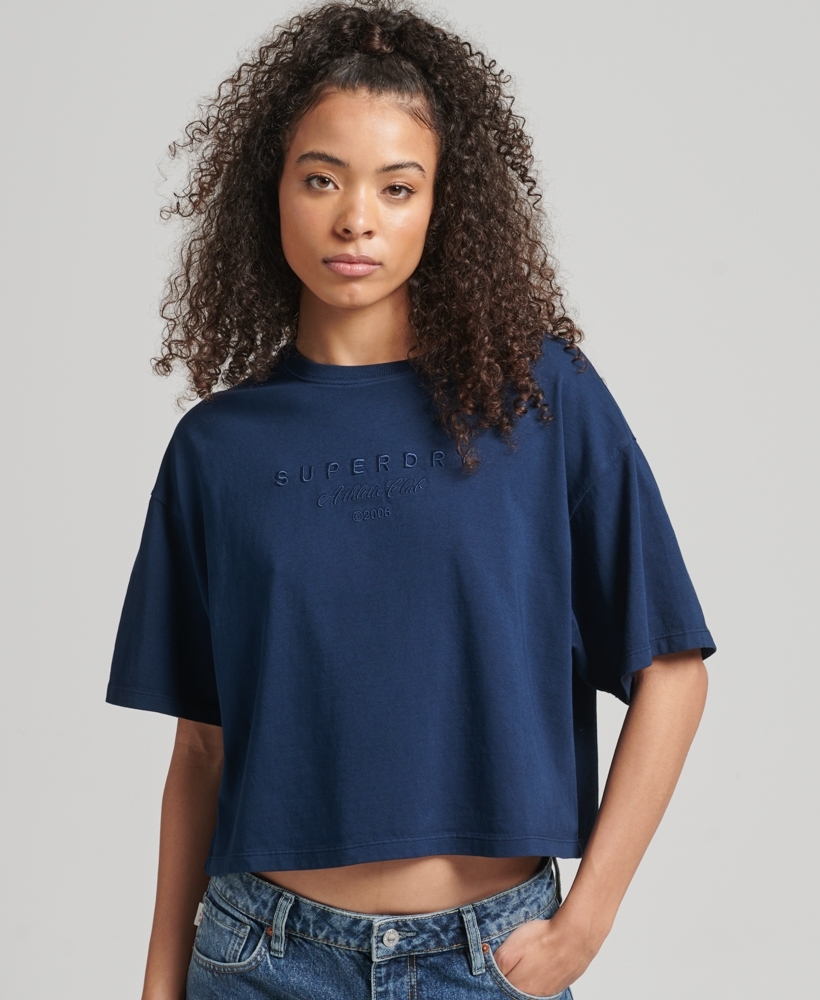 CODE SURPLUS OS BOXY WOMEN'S BLUE T-SHIRT