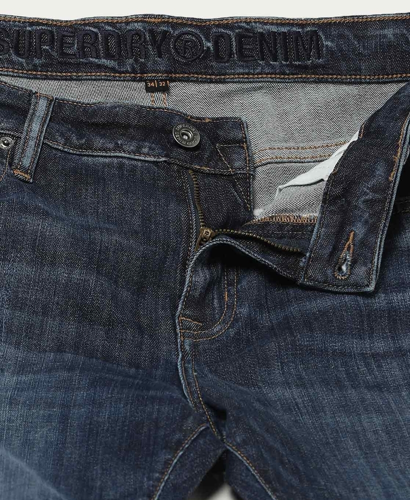 KYOTO SKINNY VINTAGE DISTRESSED DARK BLUE JEANS