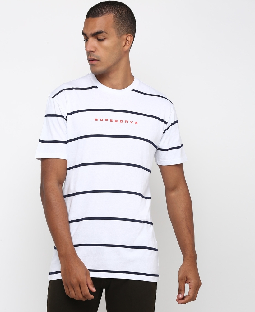 BOX FIT STRIPE PRINT TEE