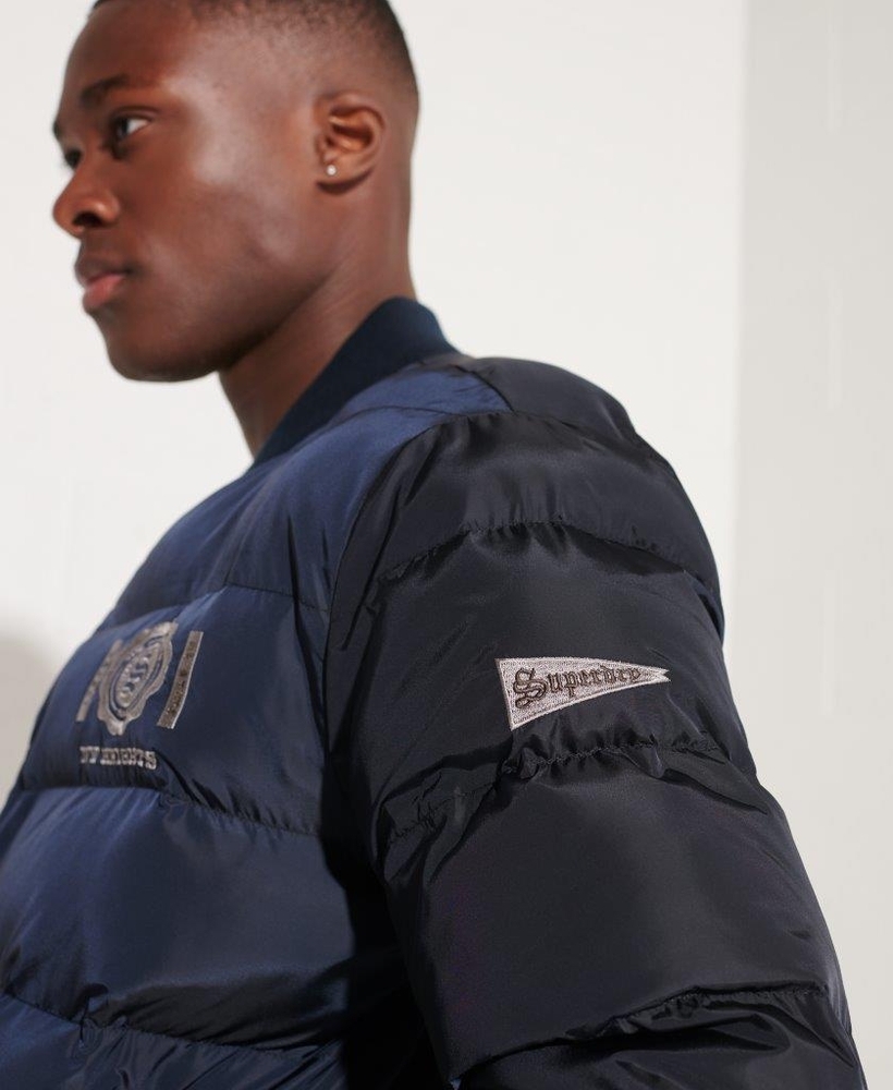 VARSITY BASEBALL PUFFER JACKET