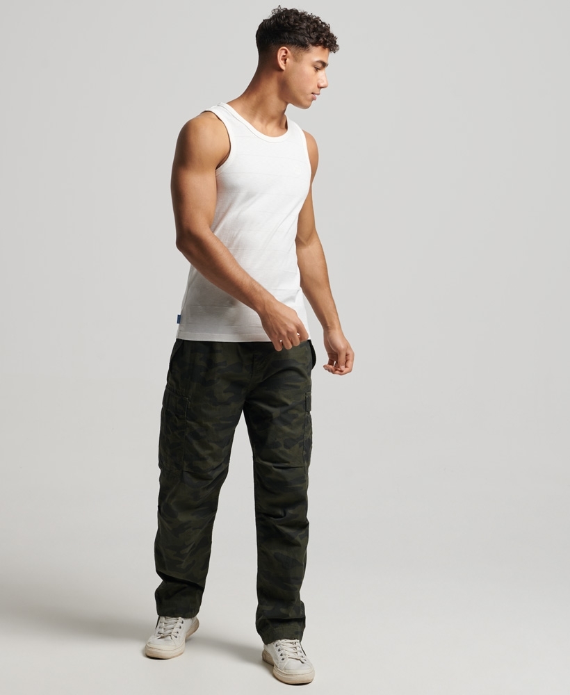 VINTAGE TEXTURE TANK MEN'S WHITE TOP